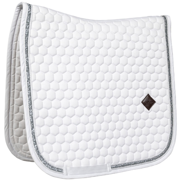 Kentucky Horsewear Tapis de selle dressage Glitter Band Blanc/Argent → ...