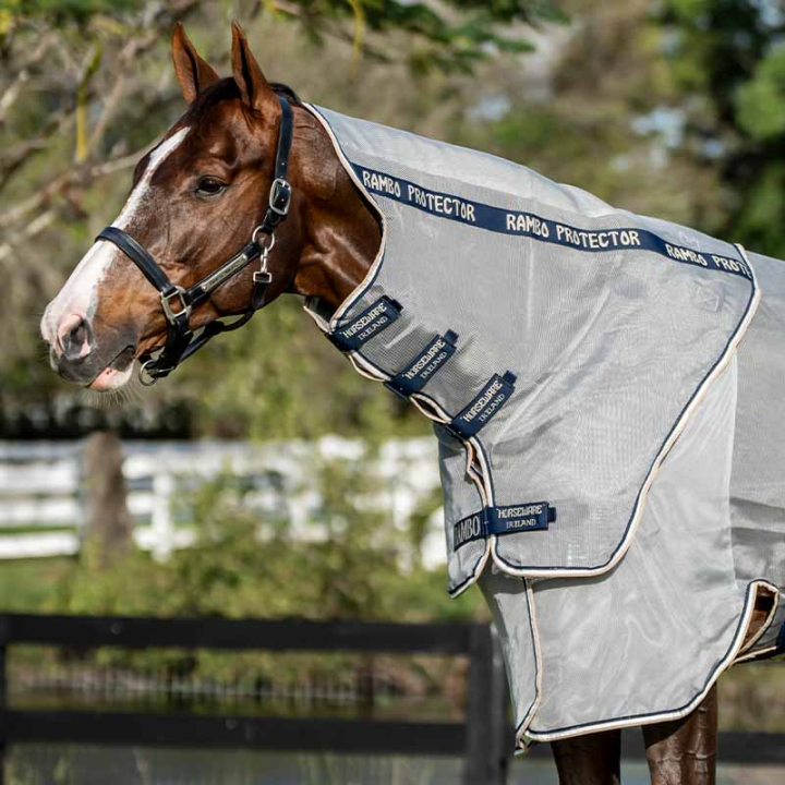 Horseware Couvre-cou Rambo Protector Argent/Gris → Equinest